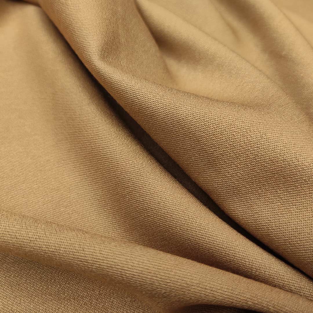 Tessuto Cady mano lana elasticizzato tinta unita cammello - Iaiatessuti